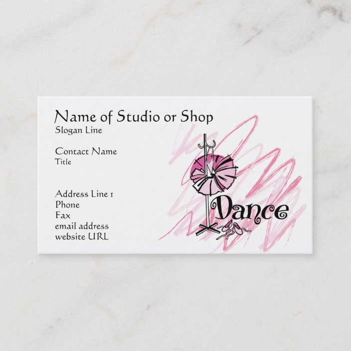 Dance Studio or Shop Business Card | Zazzle.com