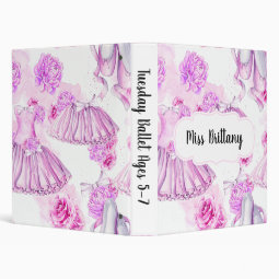 Dance Teacher Binder for Ballet Class | Zazzle