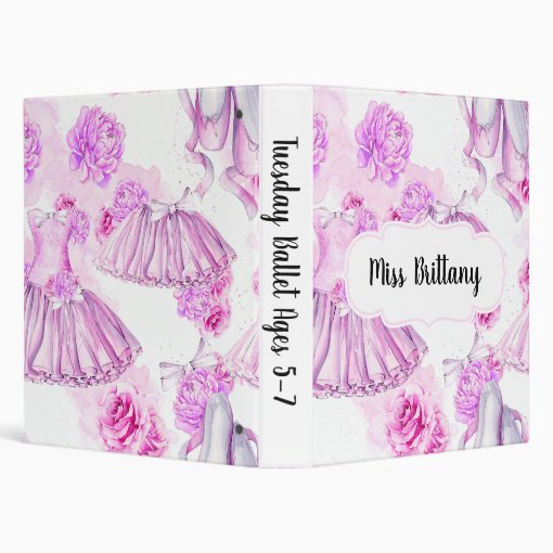 Dance Teacher Binder for Ballet Class | Zazzle