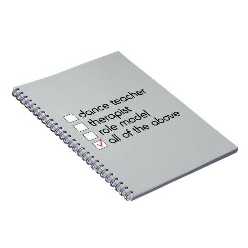Dance Teacher Checklist Notebook | Zazzle