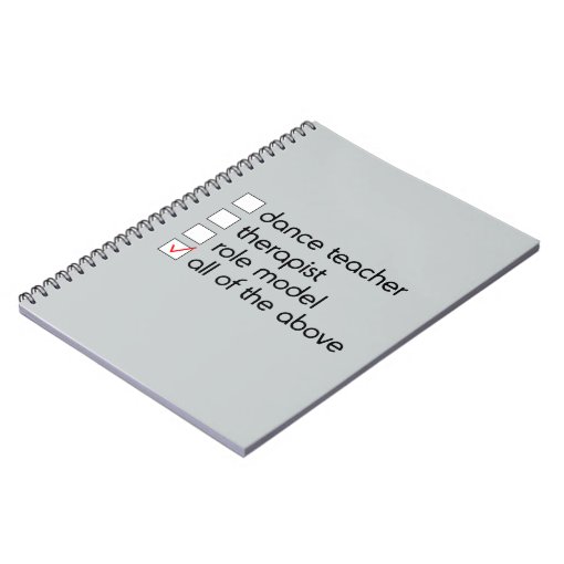 Dance Teacher Checklist Notebook | Zazzle