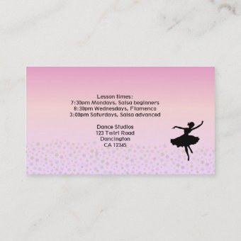 Dance Teacher / Dancing Instructor Business cards | Zazzle