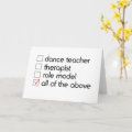 Dance Teacher Greeting Card | Zazzle