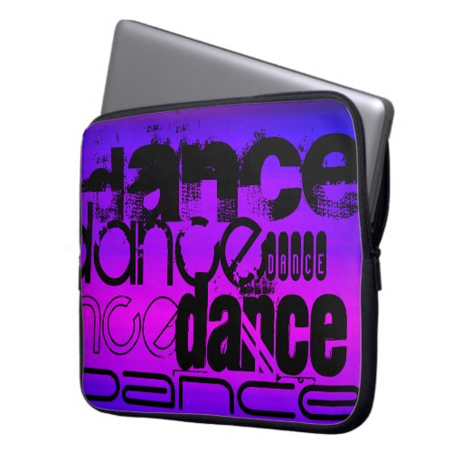 Dance; Vibrant Violet Blue and Magenta Laptop Sleeve | Zazzle