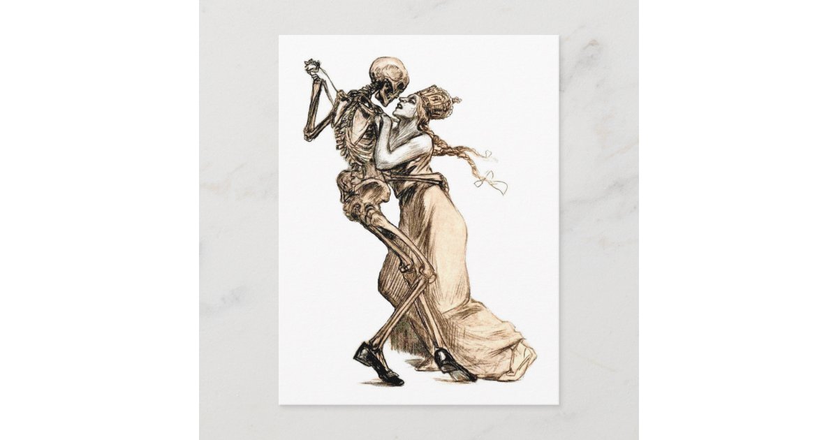 Dance with Death postcard | Zazzle