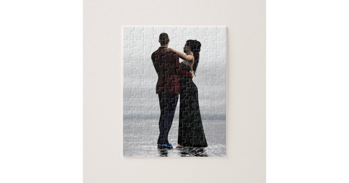 "Dance With Me" Dancing Couple Jigsaw Puzzle | Zazzle