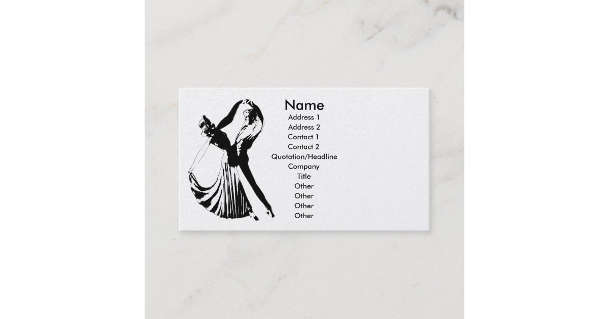 Dance with Me Profile Card Template | Zazzle