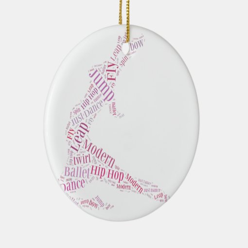 Dance Word Cloud Pink Ceramic Ornament | Zazzle