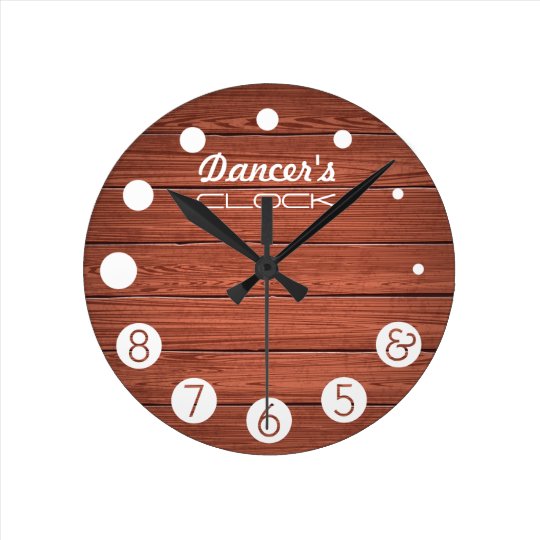 Dancer clock with numbers for a Dancer's. | Zazzle.com