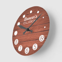 Dancer clock with numbers for a Dancer's. | Zazzle