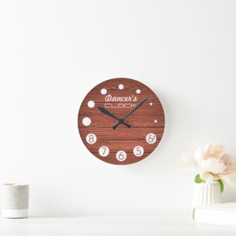 Dancer clock with numbers for a Dancer's. | Zazzle