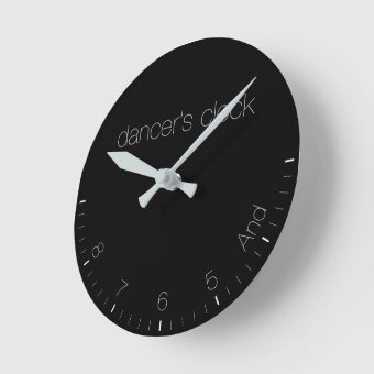 Dancer's Clock Black | Zazzle