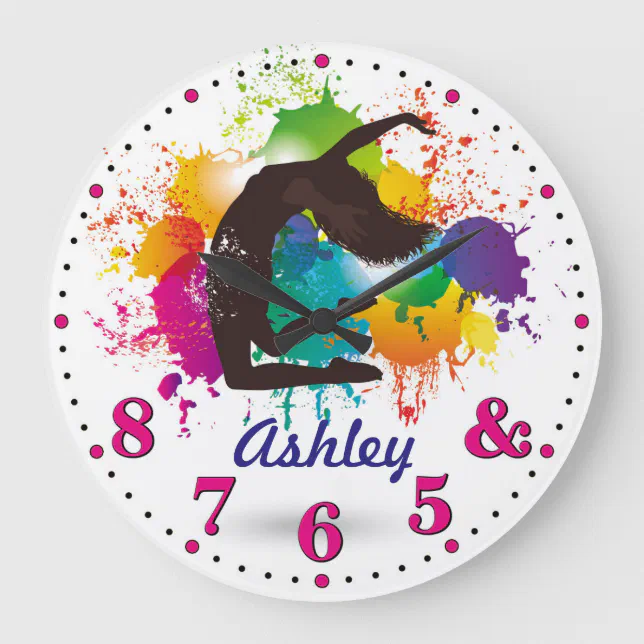 Dancer's Time Personalizable Wall Clock | Zazzle