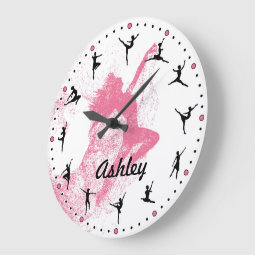 Dancer's Time Personalizable Wall Clock | Zazzle