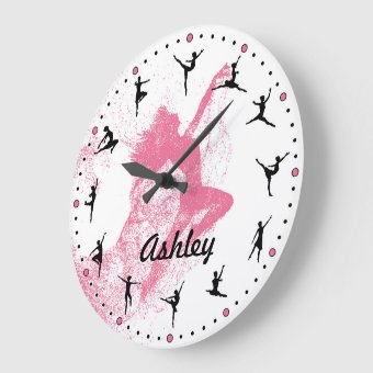 Dancer's Time Personalizable Wall Clock | Zazzle