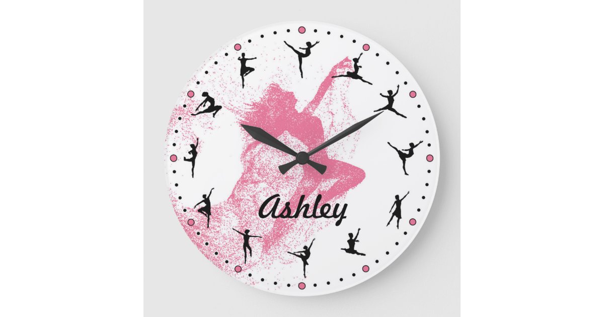 Dancer's Time Personalizable Wall Clock | Zazzle