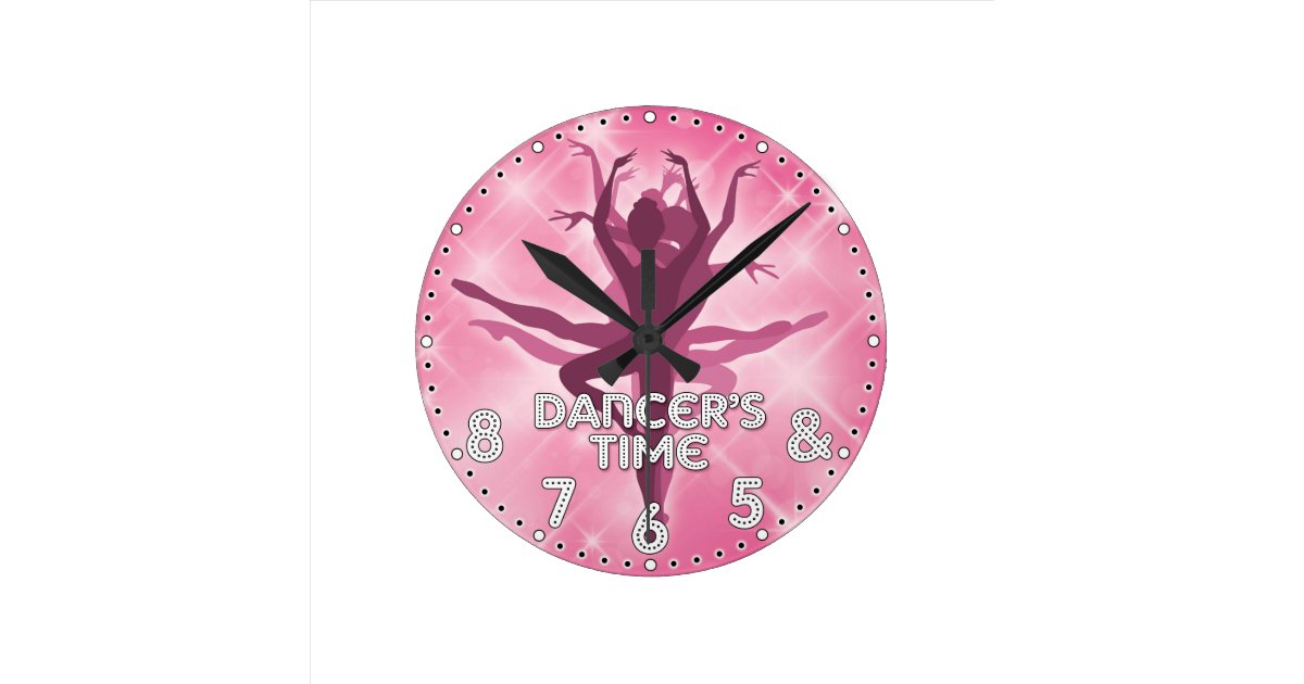 Dancer's Time Personalized Wall Clock | Zazzle.com