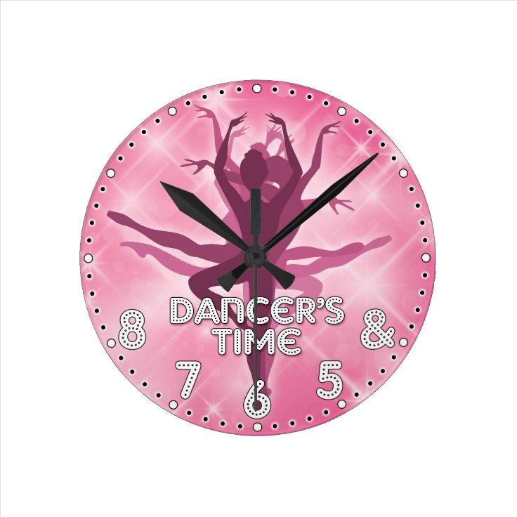 Dancer's Time Personalized Wall Clock | Zazzle