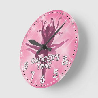 Dancer's Time Personalized Wall Clock | Zazzle