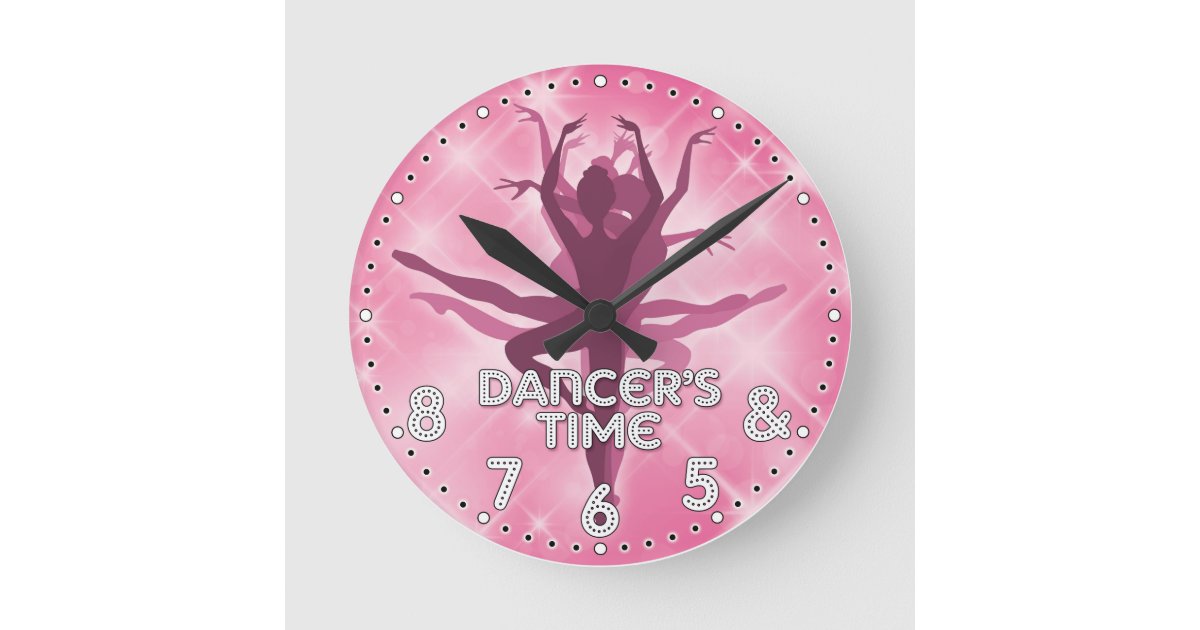 Dancer's Time Personalized Wall Clock | Zazzle