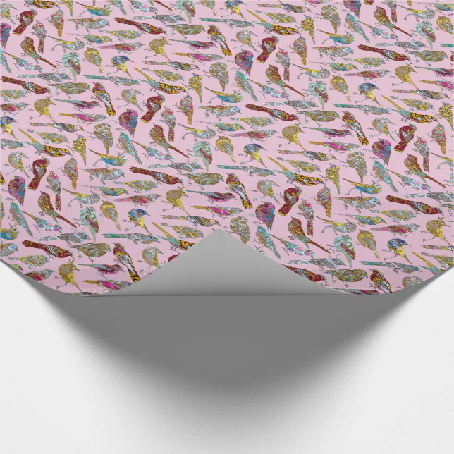 Dancing Birds Glossy 30" x 6' Wrapping Paper | Zazzle