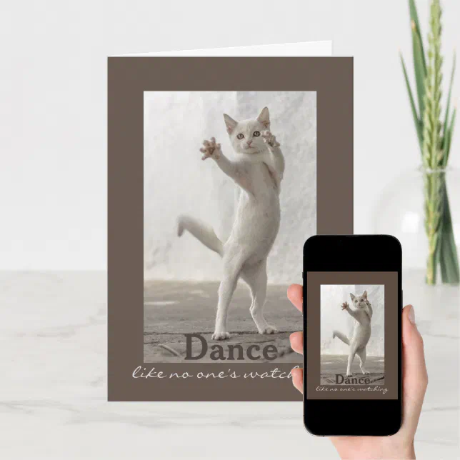 Dancing Cat Birthday Card | Zazzle