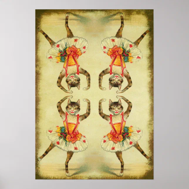 Dancing Cat Poster | Zazzle