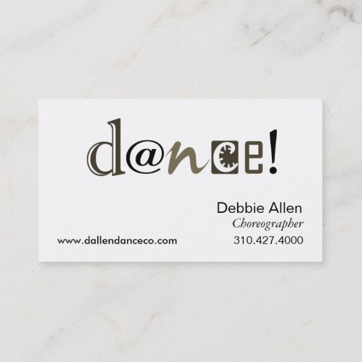 "Dancing Feet" - Choreographer, Dancer, Instructor Business Card | Zazzle