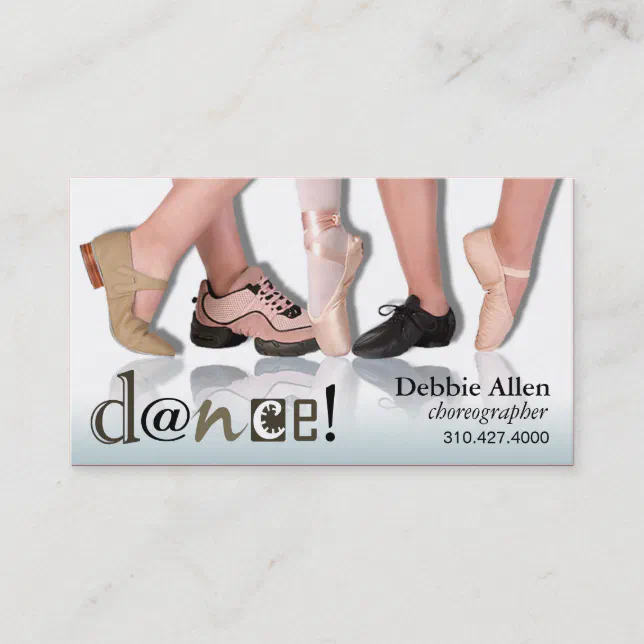"Dancing Feet" - Choreographer, Dancer, Instructor Business Card | Zazzle