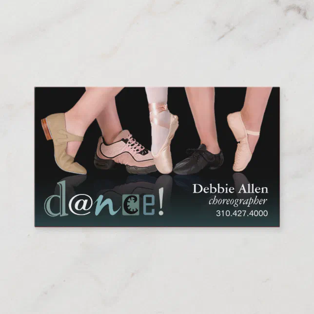 "Dancing Feet" - Choreographer, Dancer, Instructor Business Card | Zazzle