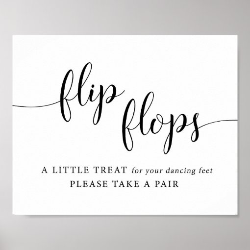 Dancing Feet Dancing Shoes Wedding Flip Flop Sign | Zazzle