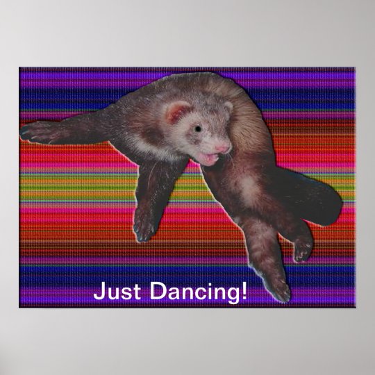 Dancing Ferret Poster | Zazzle.com