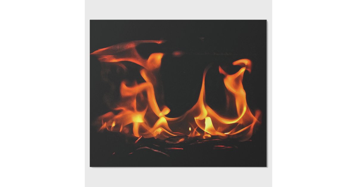 Dancing Fire Wrapping Paper | Zazzle