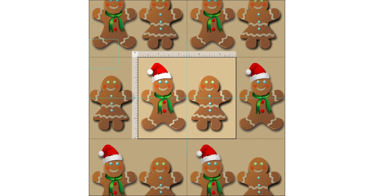 Dancing Gingerbread Cookies Fabric | Zazzle