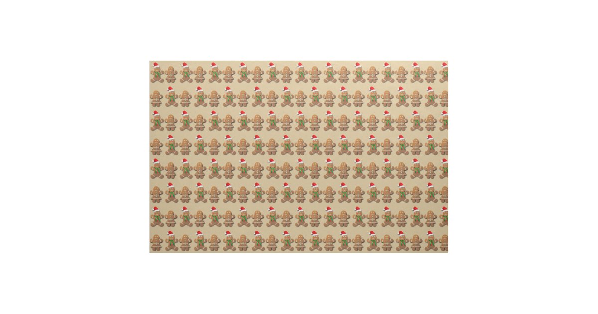 Dancing Gingerbread Cookies Fabric | Zazzle
