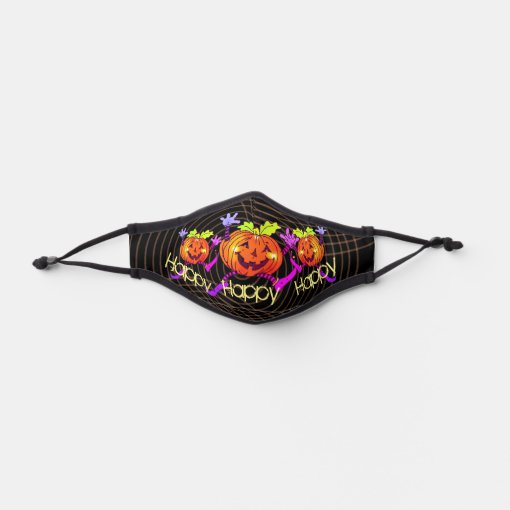 Dancing Happy Pumpkin Halloween Kids Premium Face Mask | Zazzle
