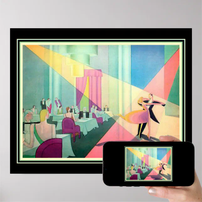 "Dancing in the Spotlight" Deco Print 16 x 20 | Zazzle