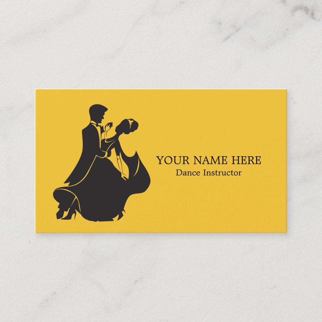 Dancing Instructor Business Card Template | Zazzle