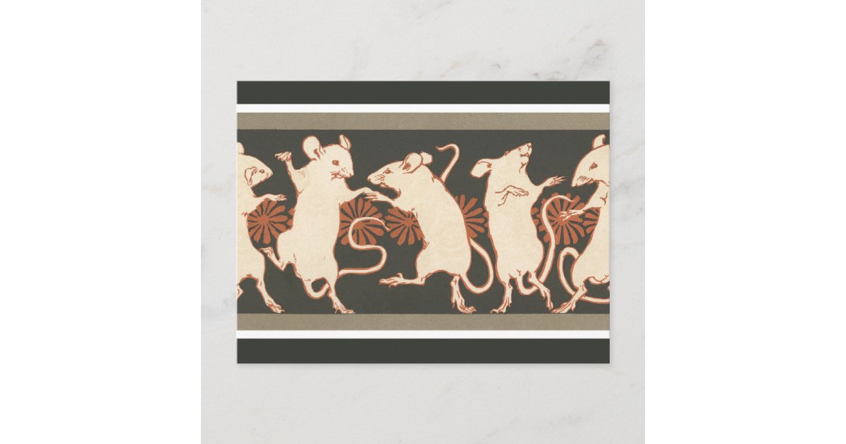 Dancing Mice Postcard | Zazzle