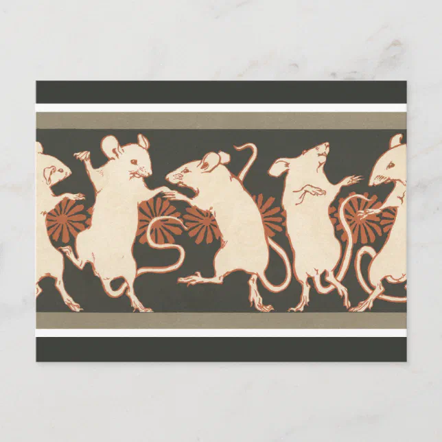 Dancing Mice Postcard | Zazzle