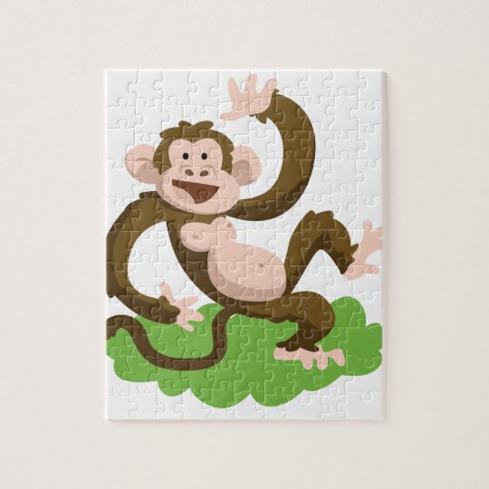dancing monkey jigsaw puzzle | Zazzle.com