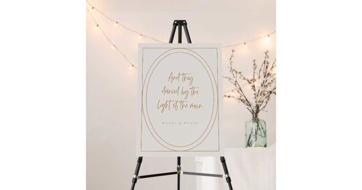 Dancing Party Sign Wedding Welcome Event Poster | Zazzle