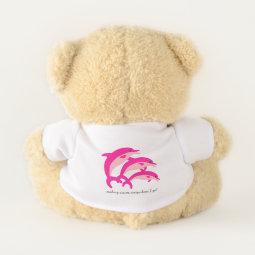 Dancing Pink Dolphins Teddy Bear | Zazzle