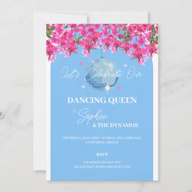 Dancing Queen Bachelorette Weekend Invitation | Zazzle