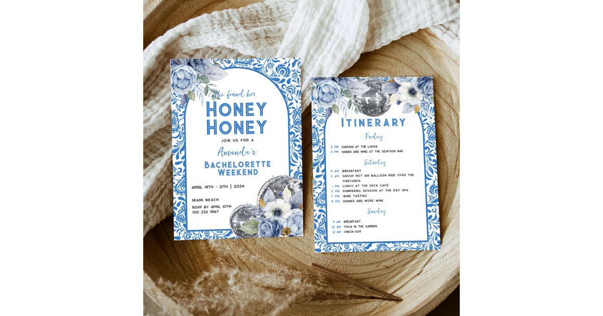 Dancing Queen Bachelorette Weekend Itinerary Invitation | Zazzle