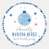 Dancing Queen greek Musical disco bachelorette Classic Round Sticker ...