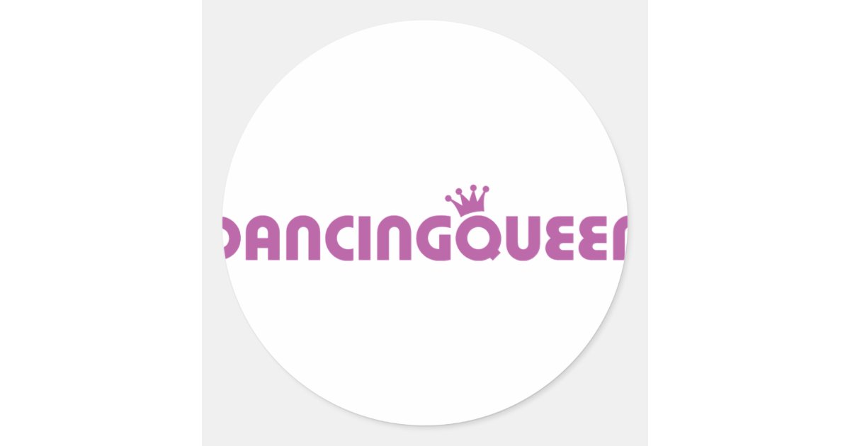 dancing queen icon classic round sticker | Zazzle