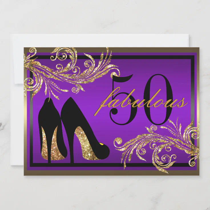 Dancing Shoes - Fabulous 50th Birthday Invitation | Zazzle