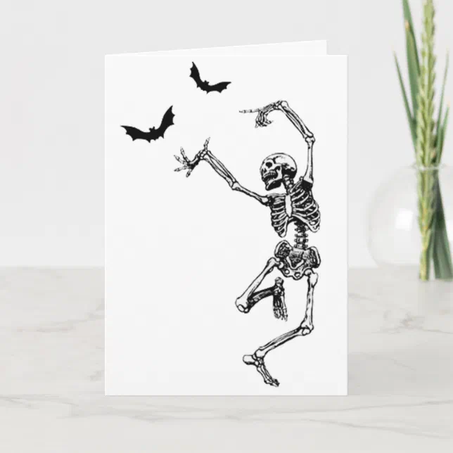 Dancing Skeleton Birthday Card | Zazzle