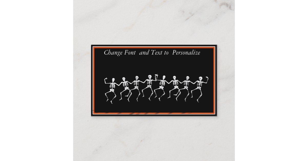 Dancing Skeleton Bones Business Card | Zazzle